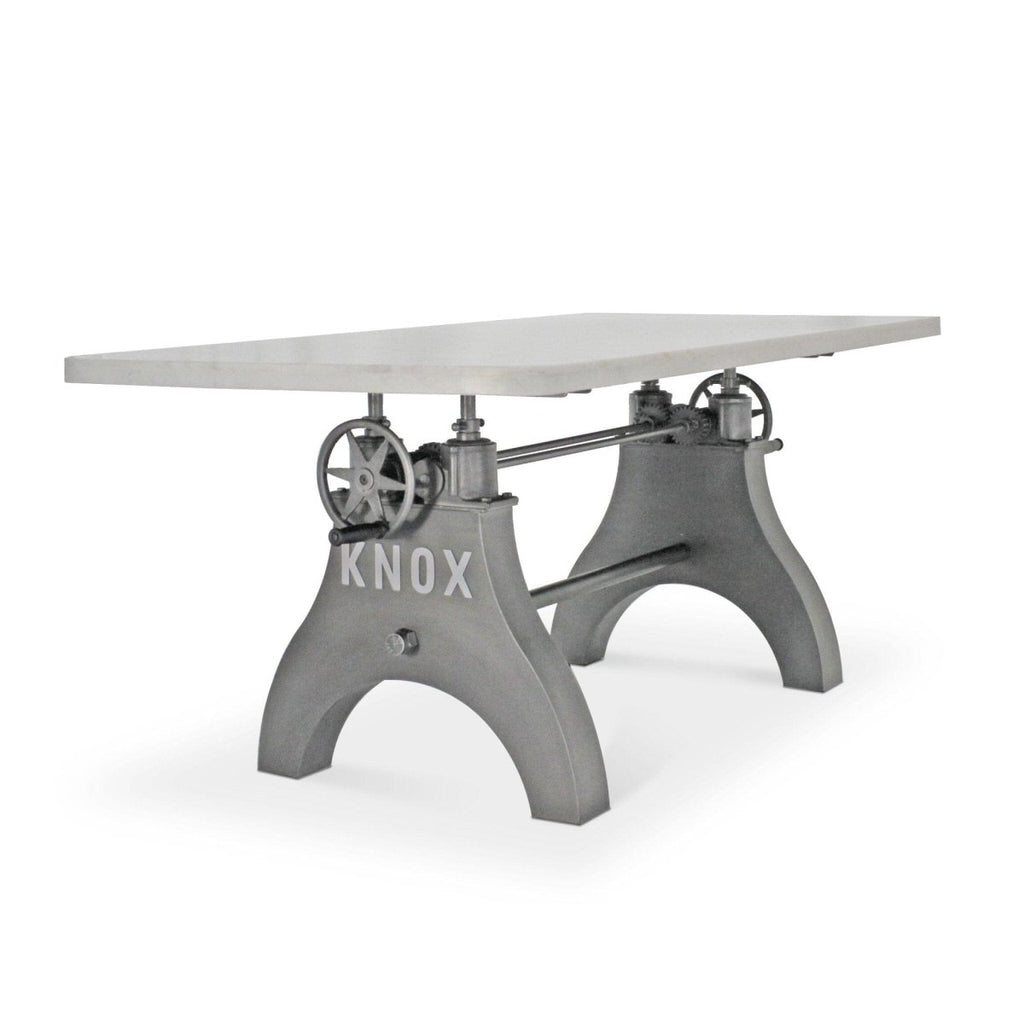 KNOX Industrial Writing Table Desk Base - Adjustable Height - White ...