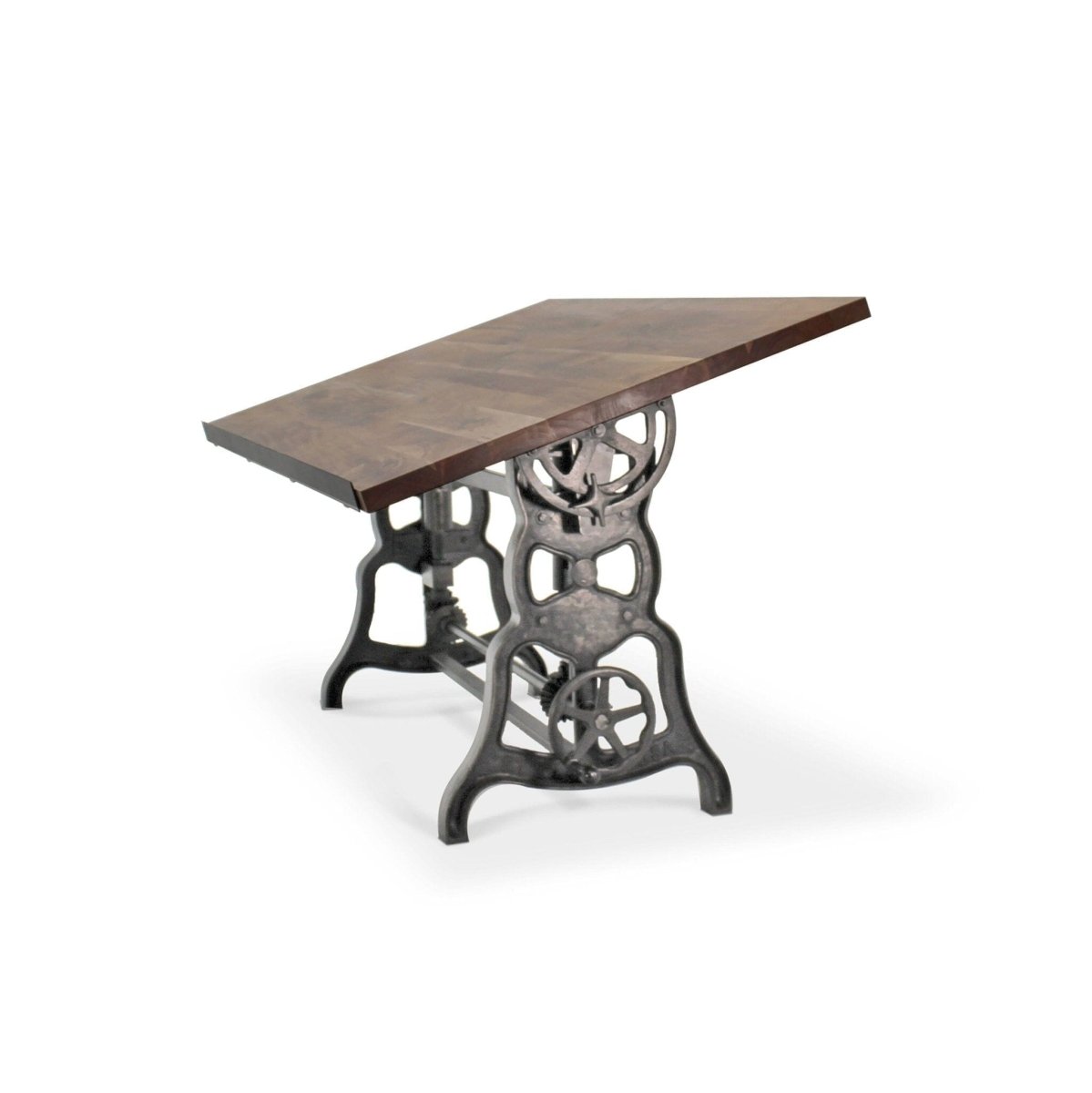 Shoemaker Drafting Table Desk - Adjustable Height Iron Base - Tilt Top ...