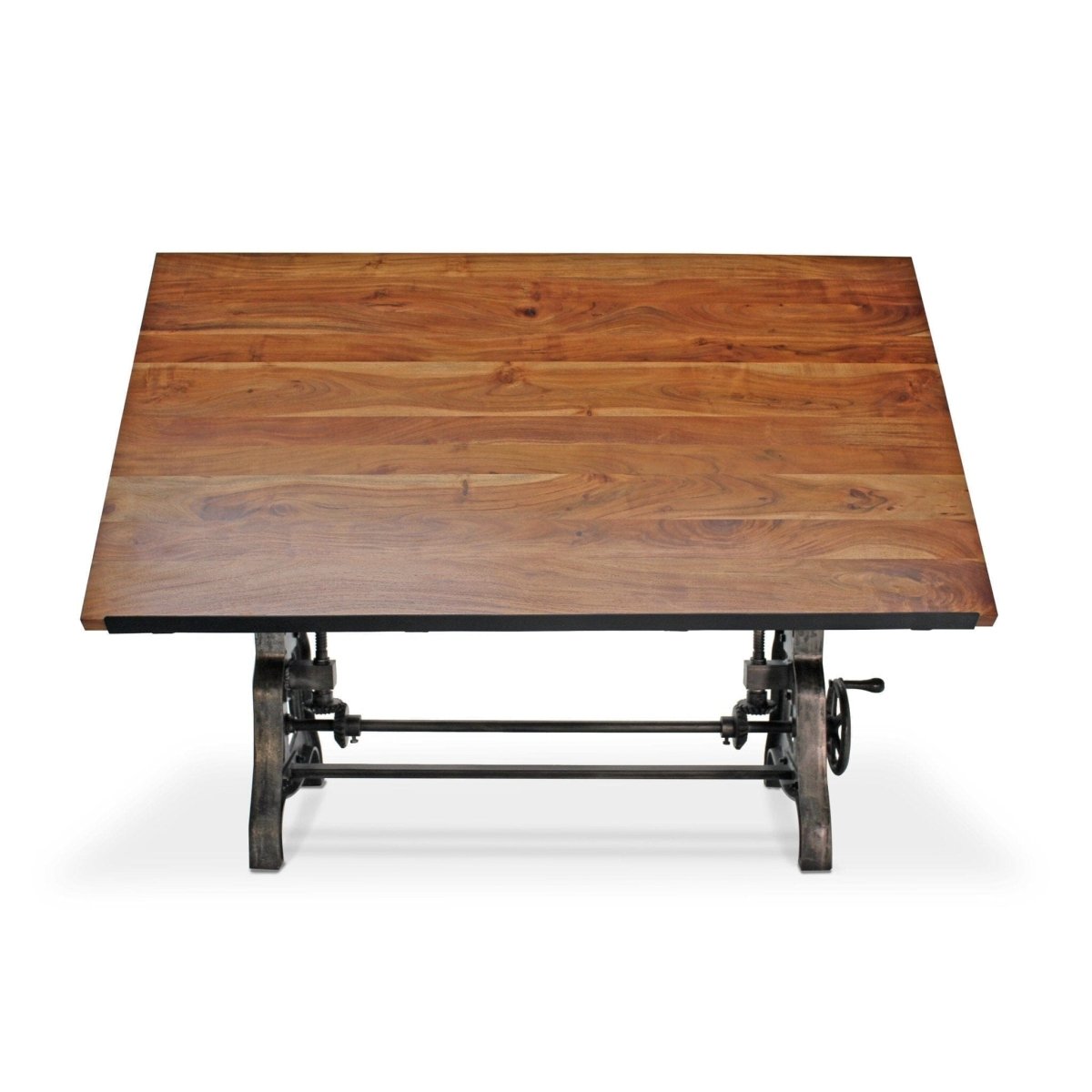 Shoemaker Drafting Table Desk - Adjustable Height Iron Base - Tilt Top ...