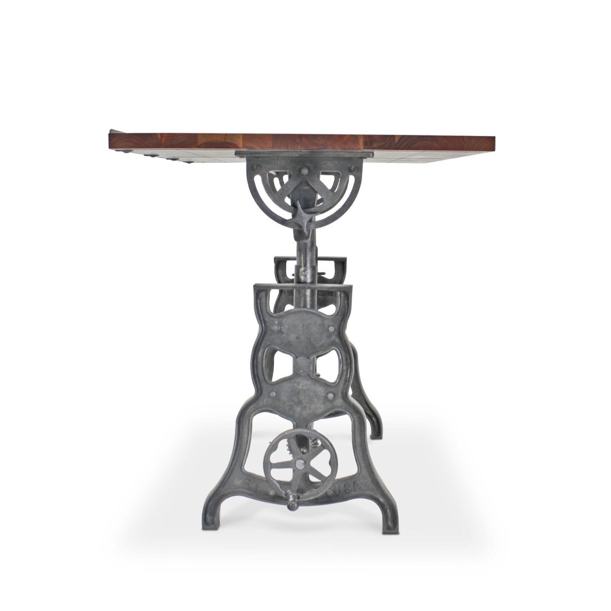 Shoemaker Drafting Table Desk - Adjustable Height Iron Base - Tilt Top ...